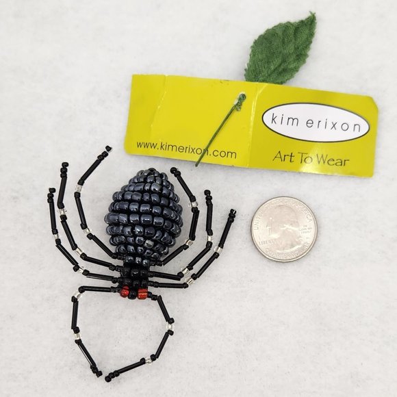 Kim Erixon | Jewelry | Kim Erixon Halloween Beaded Spider Brooch 476 ...